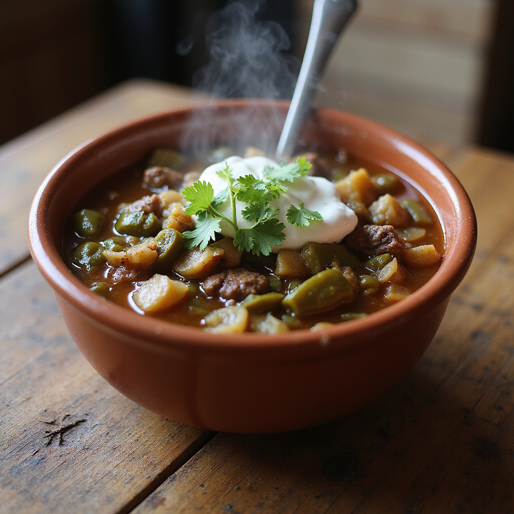 Frontier Green Chile Stew Recipe: Hearty Comfort in Every Bowl - Time ...