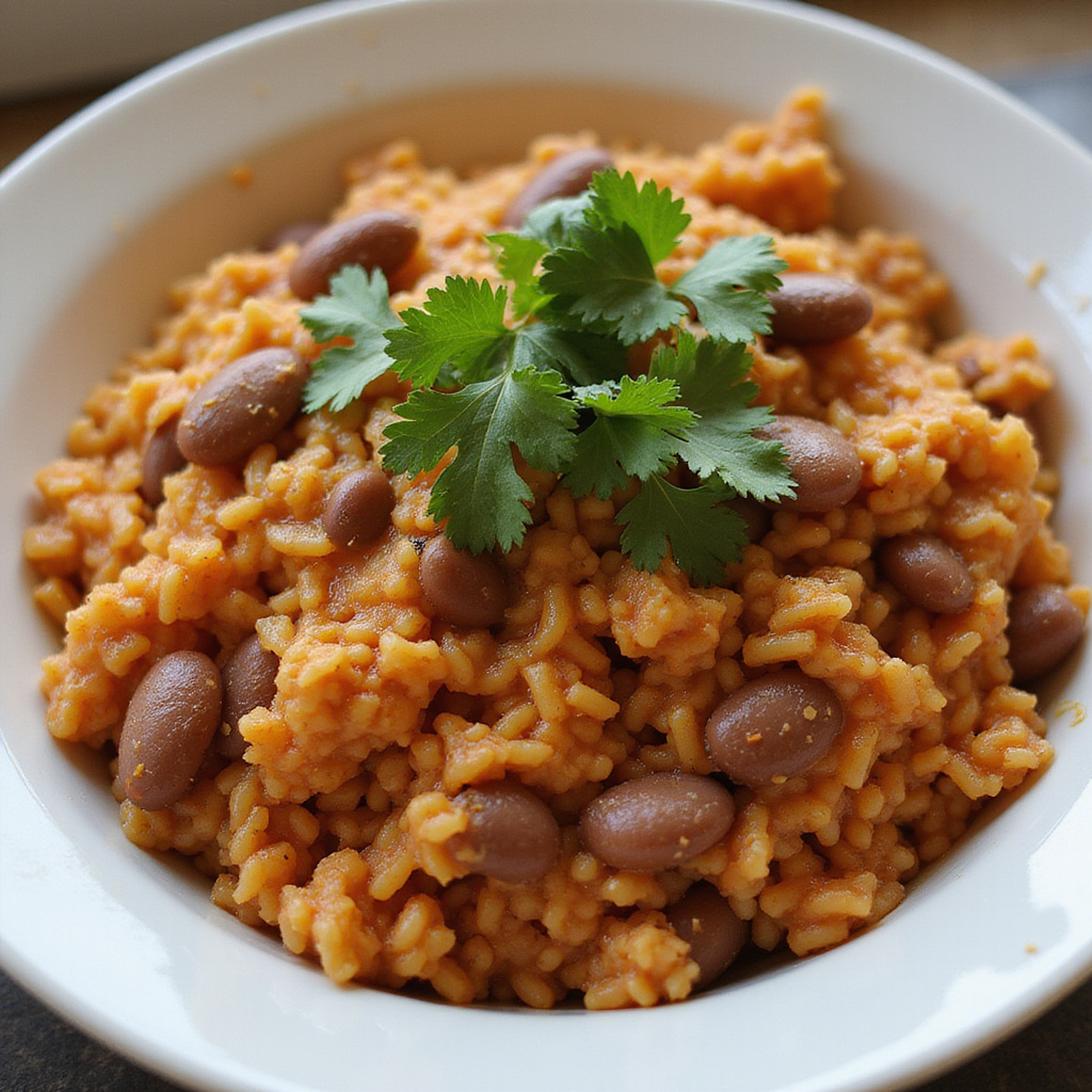 Rice And Refried Beans