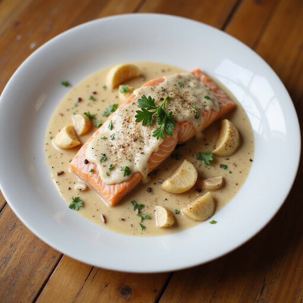 Outback Toowoomba Salmon Recipe: Creamy Garlic Sauce and Spice Blend ...