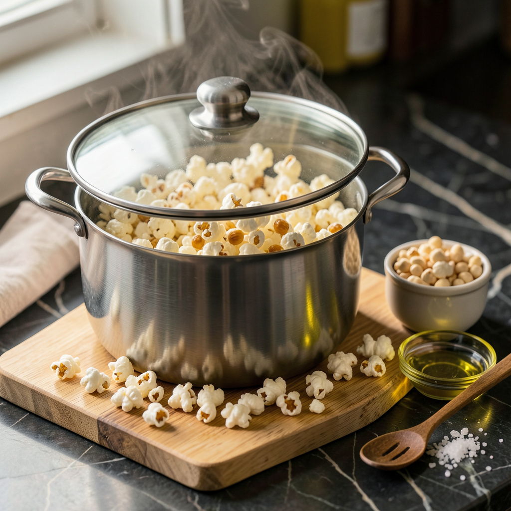 How to Not Burn Popcorn: The Stovetop Shaking Technique for Perfect ...