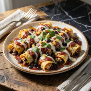 Black Bean Chicken Enchiladas Recipe: Cheesy Tex-Mex Blanket - Time to ...