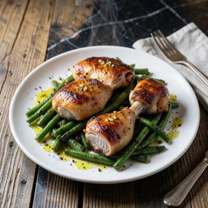 Chicken Thighs and Green Beans Recipe: One-Pan Garlic-Infused Delight ...