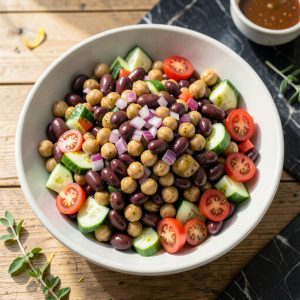 Chickpea and Bean Salad Recipe: Mediterranean Freshness in Every Bite ...