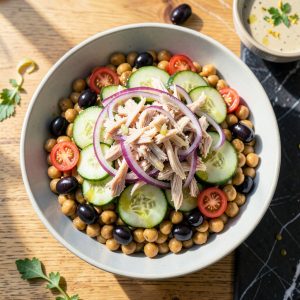 Chickpea Tuna Salad Recipe: Mediterranean Twist With Lemon Zest - Time ...