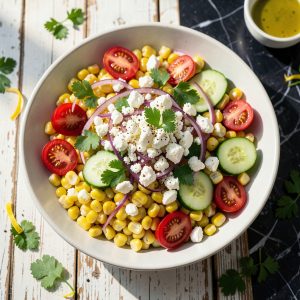 Corn Salad With Feta Cheese Recipe: Sweet Kernels and Briny Bite - Time ...