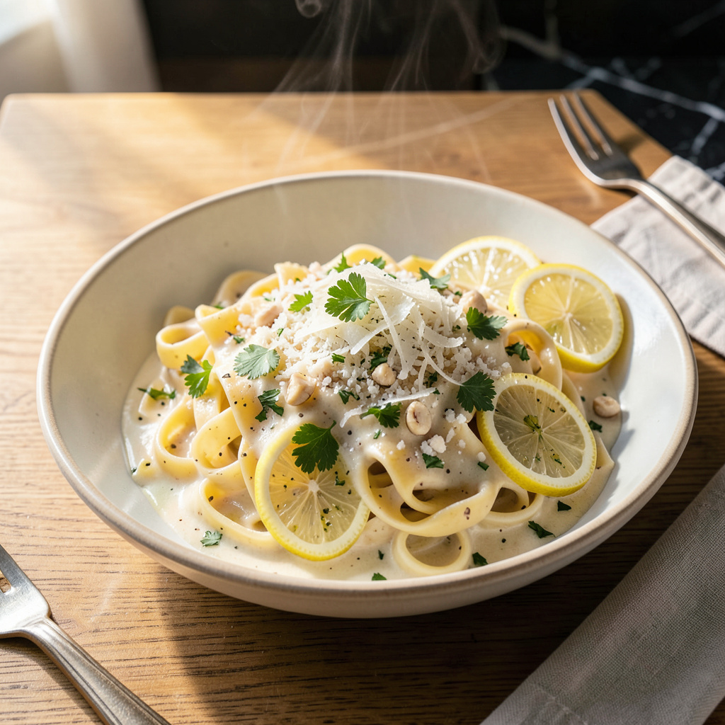 Creamy Lemon Garlic Pasta Recipe: Bright Zesty Sauce in 20 Minutes ...