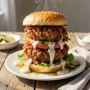 Fried Chicken Burger Recipe: Crunchy Patty With Buttermilk Bite - Time ...