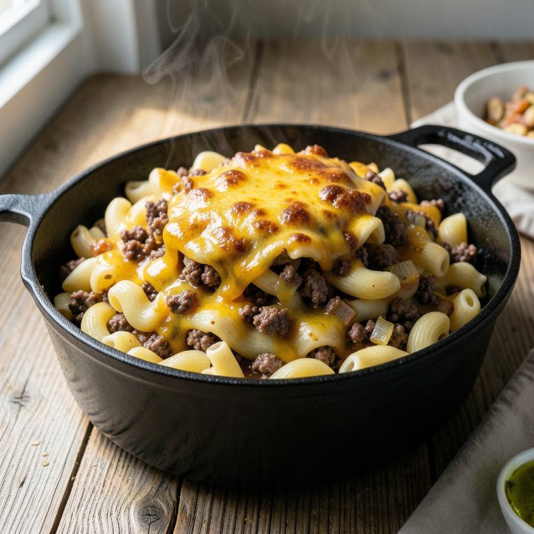 One Pot Cheeseburger Macaroni Recipe: Savory Beef and Pasta in One Bowl ...