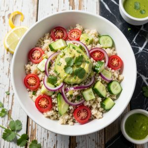 Quinoa Avocado Salad Recipe: Zesty Lime and Cilantro Refreshment - Time ...