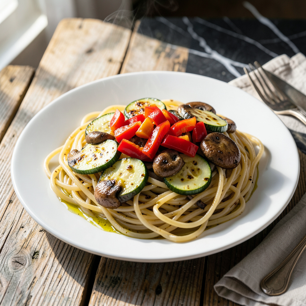 Spaghetti Pasta Veg Recipe: Garden-Fresh Al Dente Goodness - Time to Recipe