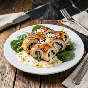 Stuffed Rolled Chicken Breasts Recipe: Spinach and Cheese Filled ...