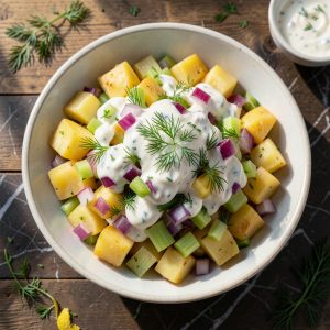 Vegetarian Potato Salad Recipe: Zesty Dill and Mustard Twist - Time to ...